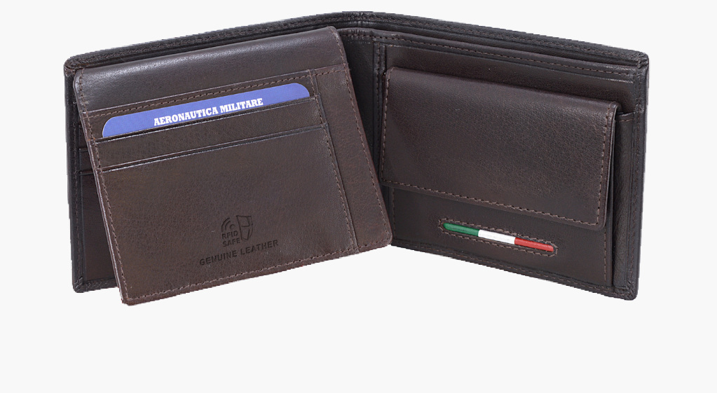 Aeronautica Militare AM-173 Wallet with change holder and document hol ...